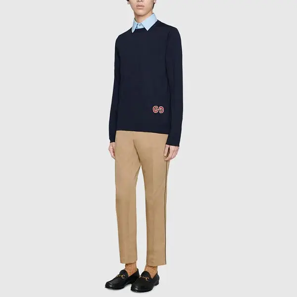 Gucci Wool Jumper With Gg Detail