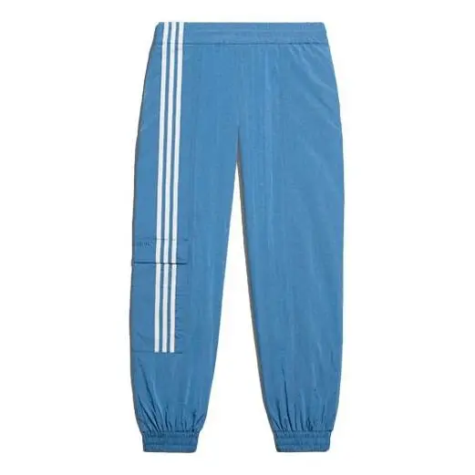 Adidas Originals "ivp Nyl Pn 4all" Athleisure Track Pants With Side Stripes - Blue