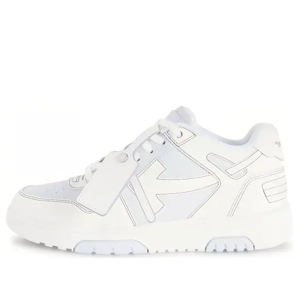 Off-White Out Of Office Leather Sneakers - Light Blue/white