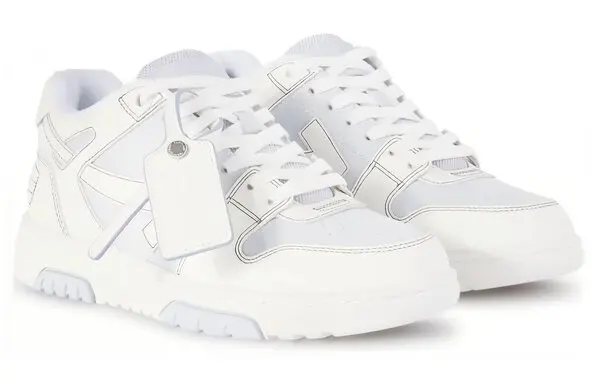 Off-White Out Of Office Leather Sneakers - Light Blue/white