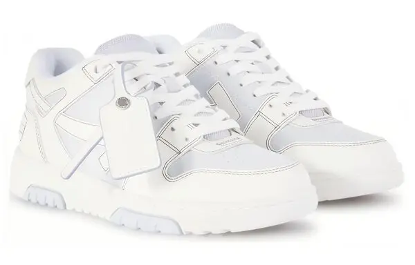 Off-White Out Of Office Leather Sneakers - Light Blue/white