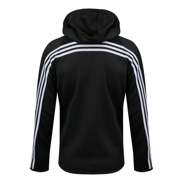 Adidas Back Classic Three Stripes Zipper Hooded Jacket