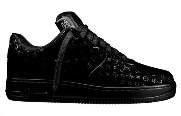 Nike X Louis Vuitton Air Force 1 Low 'black Anthracite' Sneakers