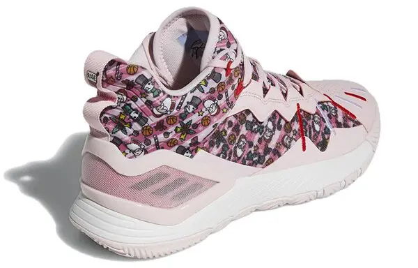 Adidas D Rose Son Of Chi High Top Sneakers - Pink/red/black
