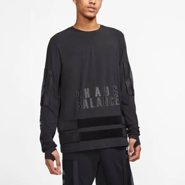 Nike Printing Splicing Sports Long Sleeve Pullover