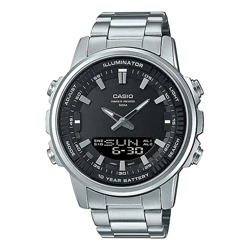 Casio Stainless Steel Analog Watch - Silver