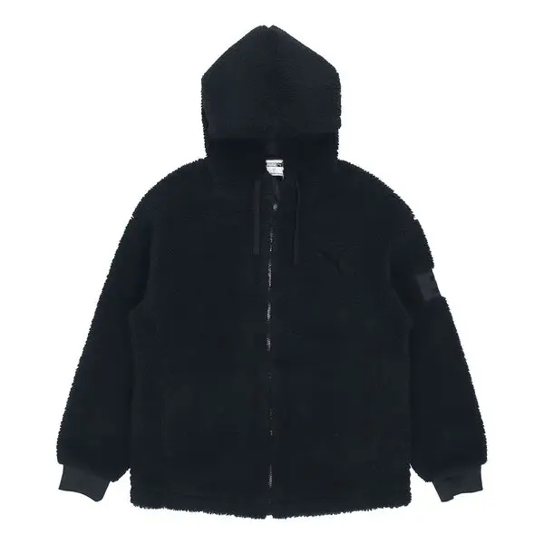 PUMA Lambswool Hooded Jacket With Logo Detail
