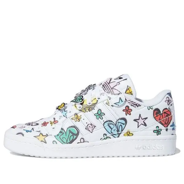 Adidas Jeremy Scott X Forum 84 Low "monogram" Sneakers - Cloud White/core Black