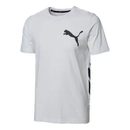PUMA Short Sleeve Big Logo - White