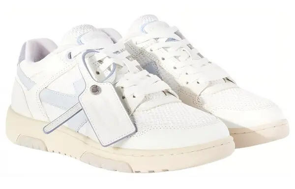 Off-White Slim Out Of Office Leather Sneakers - White/purple