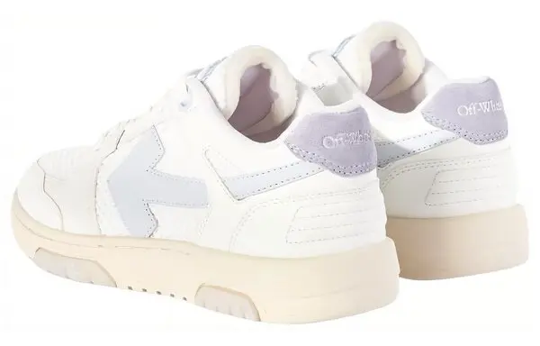 Off-White Slim Out Of Office Leather Sneakers - White/purple