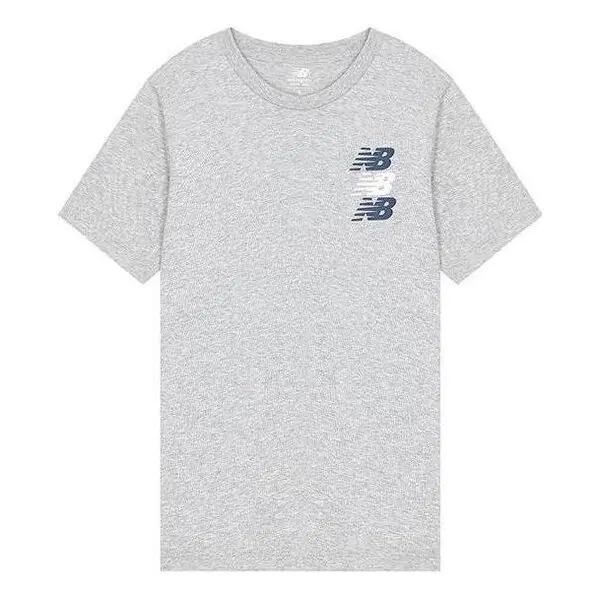 NEW BALANCE Triple Logo T-shirt Asia Sizing - Grey