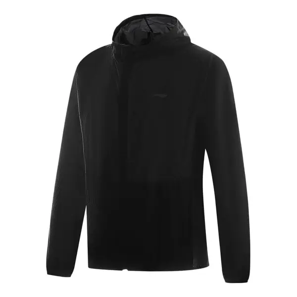 LI-NING Logo Hooded Windbreaker - Black