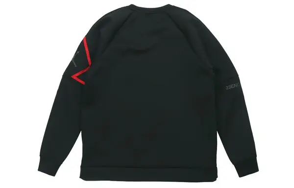 JORDAN O Neck Long Sleeve Sweatshirt Black