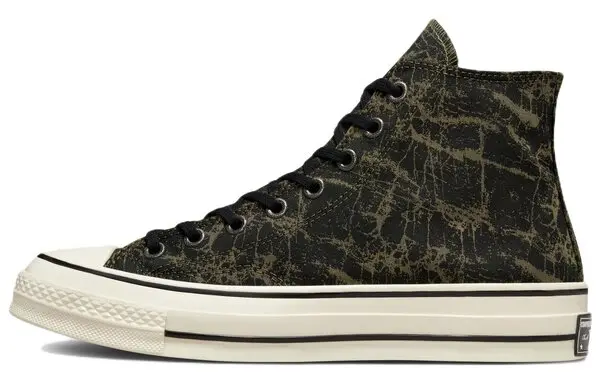 CONVERSE Chuck Taylor All Star 1970s Rock Texture Jacquard High Top Sneakers - Black/green