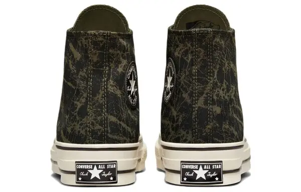CONVERSE Chuck Taylor All Star 1970s Rock Texture Jacquard High Top Sneakers - Black/green
