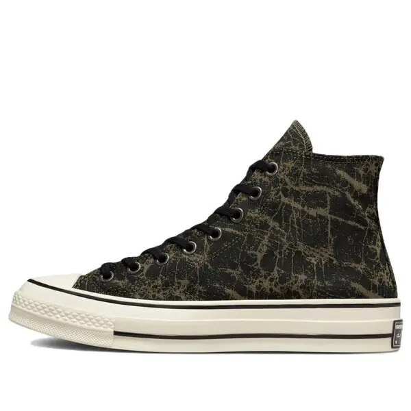 CONVERSE Chuck Taylor All Star 1970s Rock Texture Jacquard High Top Sneakers - Black/green