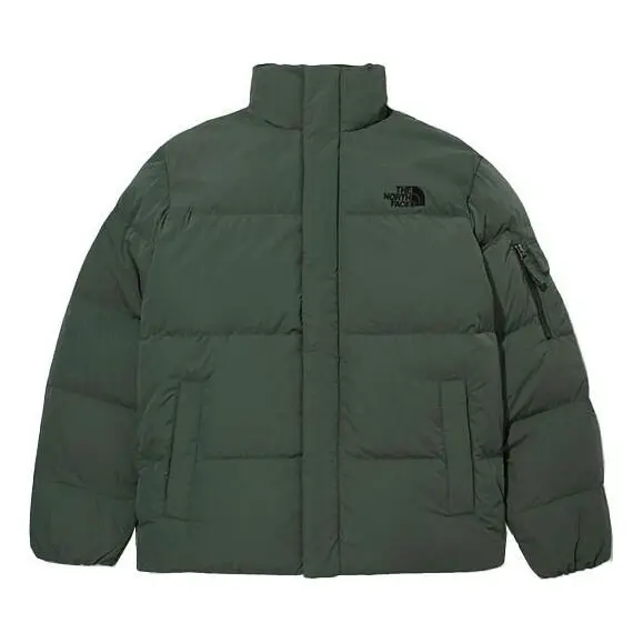 The North Face Logo Down Puffer Jacket - Green