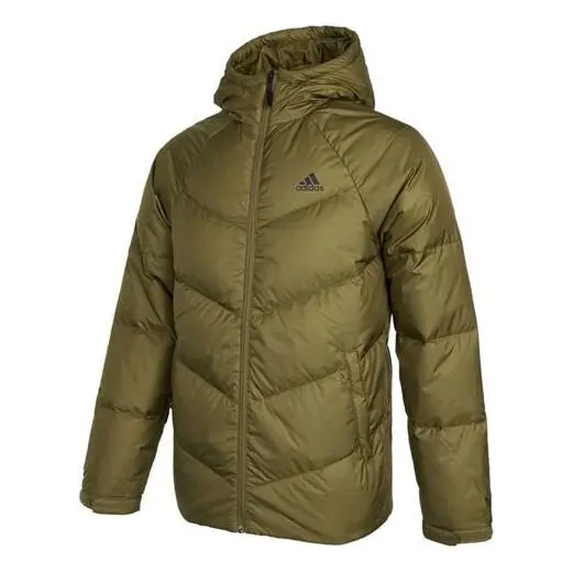 Adidas Hooded Down Jacket - Green