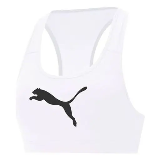 PUMA Mid 4keeps Graphic Training Bra 'white - White/black