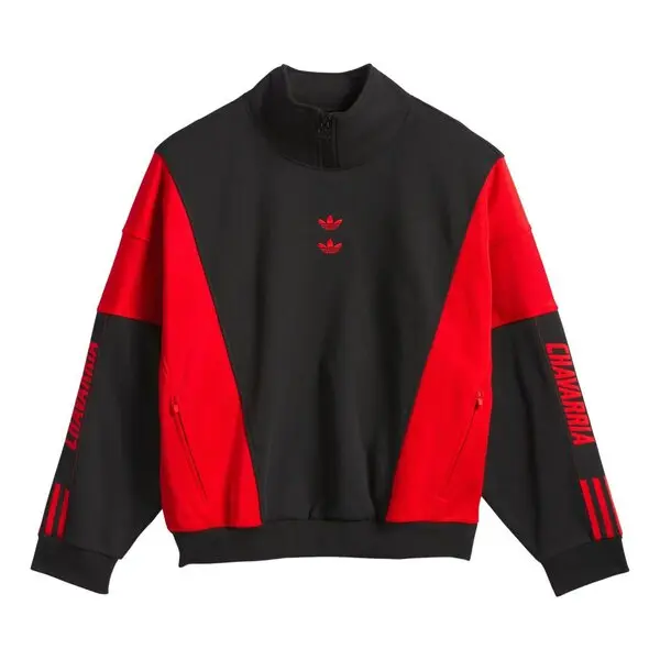 Adidas X Willy Chavarria Watsonville Sweatshirt 'black Red - Black/red