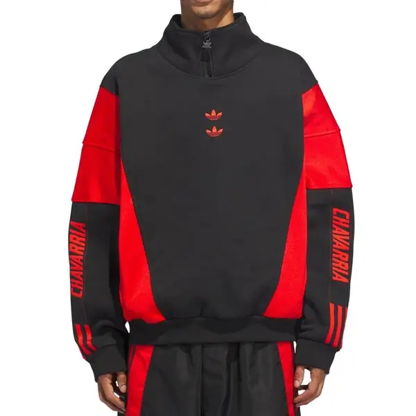 Adidas X Willy Chavarria Watsonville Sweatshirt 'black Red - Black/red