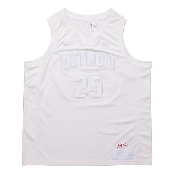 Nike Nba Derrick Rose Detroit Pistons 2020/21 Swingman Jersey - White/silver