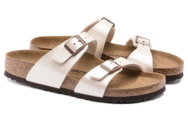 BIRKENSTOCK Sydney Birko-flor Sandals With Buckled Straps - White
