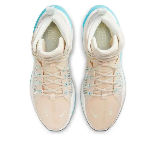 Nike Zoom Gt Jump Basketball High Top Sneakers - Cream/white/blue