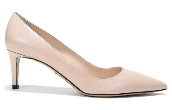 Prada Pointed Saffiano Leather Heels