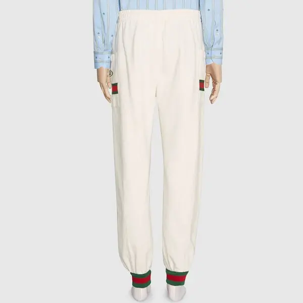 Gucci Knitted Jogging Trousers With Webbing For White