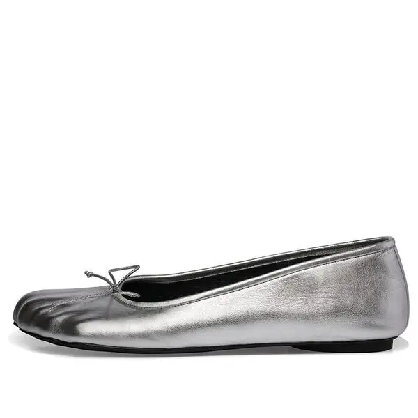 Balenciaga Anatomic Ballerina Shoes Shiny Soft Sheepskin - Silver