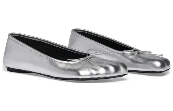 Balenciaga Anatomic Ballerina Shoes In Shiny Soft Sheepskin