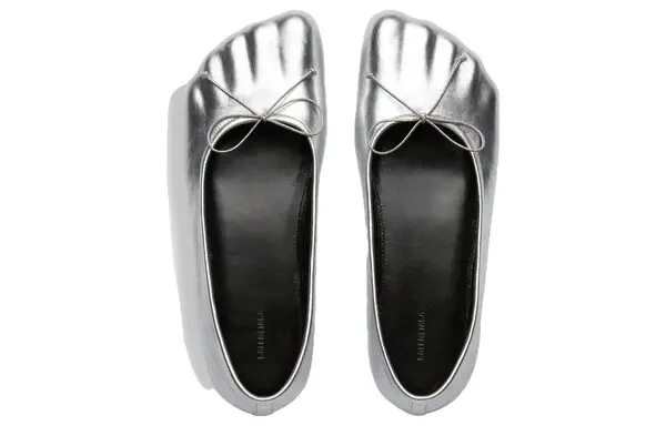 Balenciaga Anatomic Ballerina Shoes In Shiny Soft Sheepskin