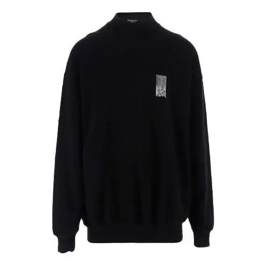Balenciaga Barcode Crewneck Sweater - Black