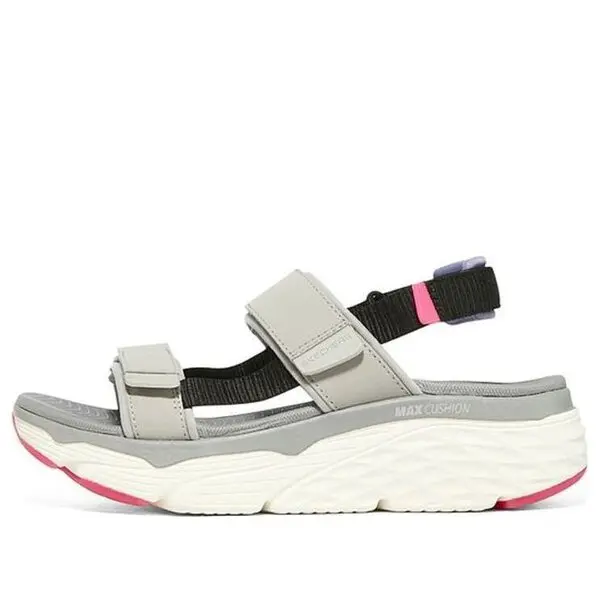 Sketchers Max Cushioning Athletic Sandals - Grey/white/black
