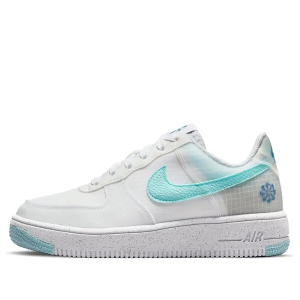 Nike Force 1 Crater Low Top Sneakers - White/blue