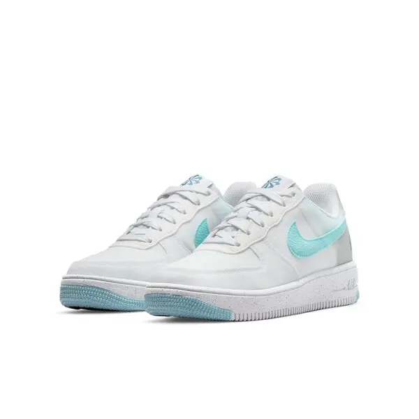 Nike Force 1 Crater Low Top Sneakers - White/blue
