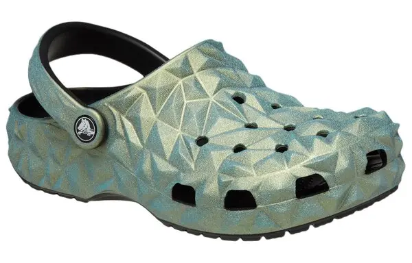 CROCS Classic Iridescent Geometric Clog - Green/black