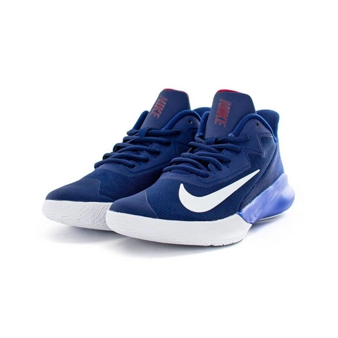 Nike Precision 4 Low Top Basketball Sneakers - White/blue