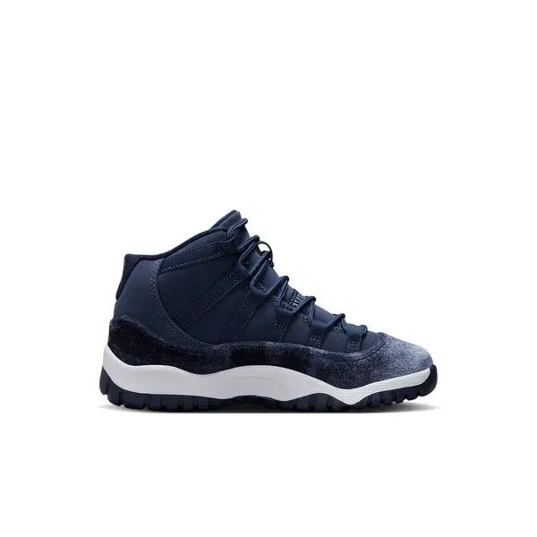 JORDAN 11 Retro Midnight Navy Velvet High Top Sneakers - Blue