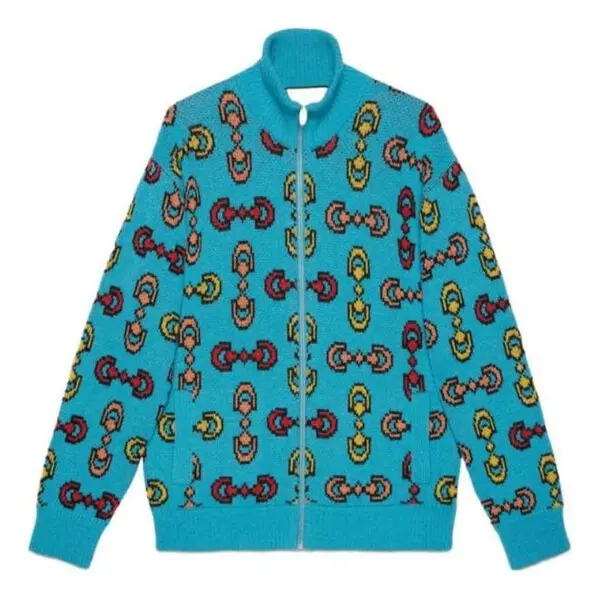 Gucci Horsebit Jacquard Wool Bomber Jacket