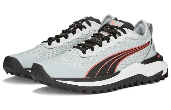 PUMA Voyage Nitro 2 Gore-tex Athletic Sneakers - Platinum Grey/black/salmon