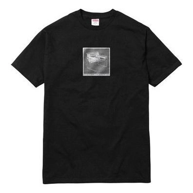 Supreme Ss18 Chair Tee Printing Short Sleeve - Black
