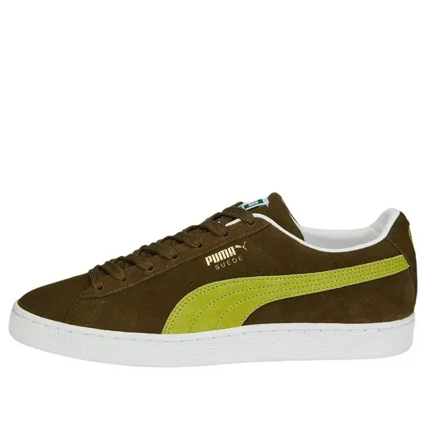 PUMA Suede Classic 21 Low Top Sneakers - Brown/green