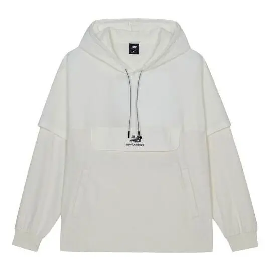 NEW BALANCE Casual Sports Breathable Hooded Long Sleeves - White