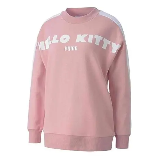 PUMA X Hello Kitty Round Neck Knitting Hoodie - Pinkred