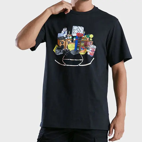 CONVERSE Throwback T-shirt Asia Sizing - Black