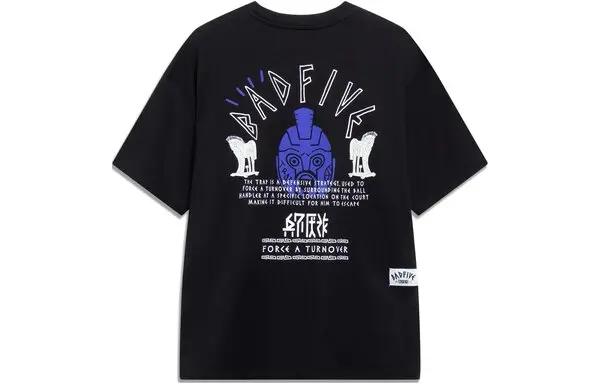 LI-NING Badfive Graphic T-shirt 'black - Black/multi-color