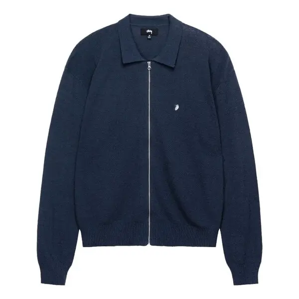 StÜssy Lightweight Long-sleeve Zip Polo With Stripes - Black